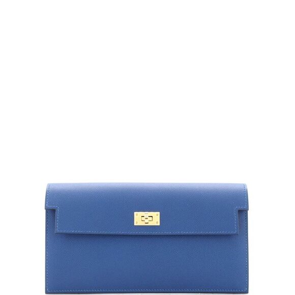 Hermes | Bags | Hermes Kelly Pocket Wallet Madame Long Blue | Poshmark